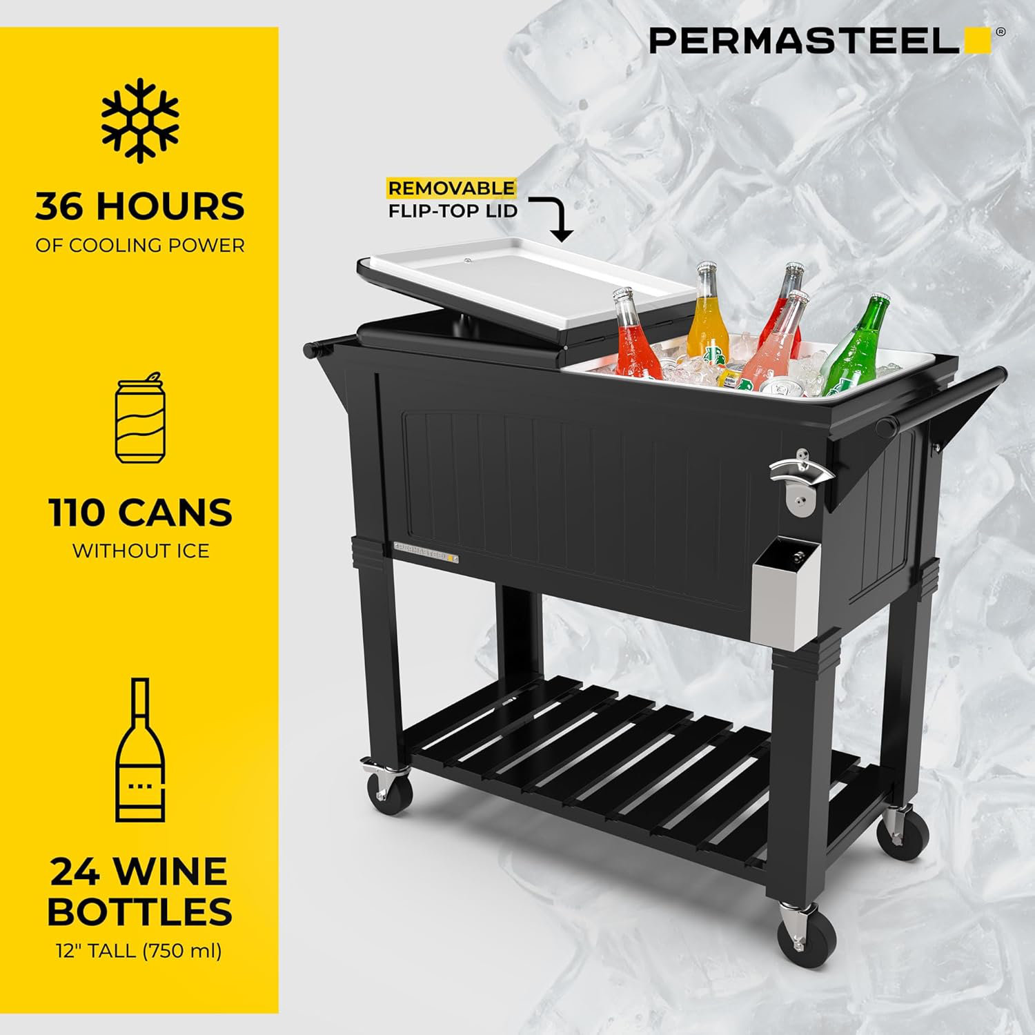 SIPIROT Glacière pour patio antique 80 pte pour l'extérieur | Chariot-bar d'extérieur pour ...